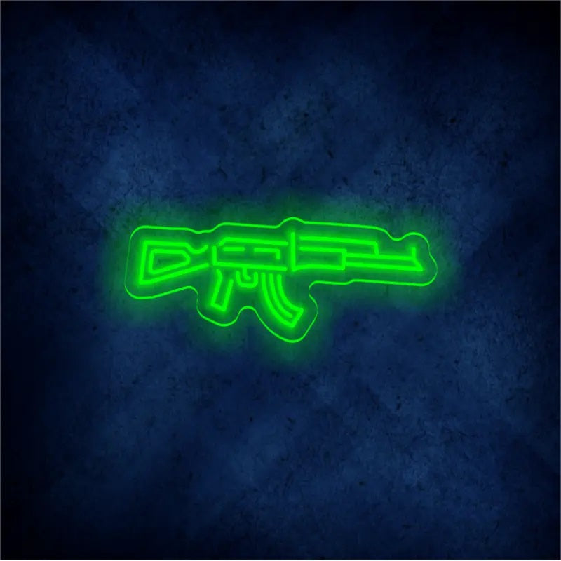 Cool AK-47 Rifle LED Neon Wall Art – Jacob's Signs and Lighting