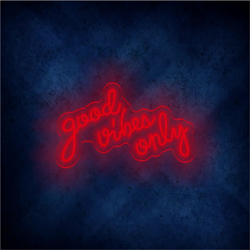 Good Vibes Only Cursive LED Neon Wall Art – Jacob's Signs and Lighting